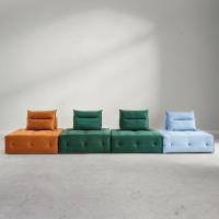 China Compressed Modular Sofa Bed 35D Sponge Fabric Square Sectional for Villa for sale