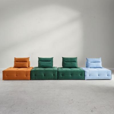 China Compressed Modular Sofa Bed 35D Sponge Fabric Square Sectional for Villa for sale