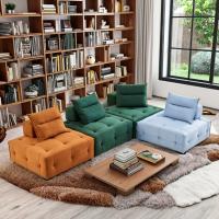 China Compressed Modular Sofa Bed 35D Sponge Fabric Square Sectional for Villa for sale