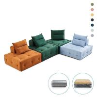 China Compressed Modular Sofa Bed 35D Sponge Fabric Square Sectional for Villa for sale