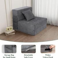 China Multifunctional Folding Convertible Sofa Chair Dual-Use Frameless Boneless Recliner Sofa Bed Bean Bag Home Upholstered Square for sale