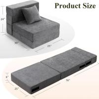 China Multifunctional Folding Convertible Sofa Chair Dual-Use Frameless Boneless Recliner Sofa Bed Bean Bag Home Upholstered Square for sale