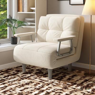 China Vintage Multi-functional Foldable and Extendable Sofa Bed Three Modes Leisure Sofa Chair Single Cloud Sofa Bed for Living Room for sale