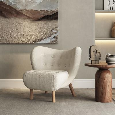 China Luxury Single Sofa Chair White Velvet Fabric High Back Accent Chair with Wood Frame 80cm for sale