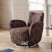 China French Retro Leisure Swivel Chair Fabric Accent Chair 360-Degree Single Sofa for Living Room Salon for sale