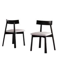 China OEM Modern Ergonomic Leather Dining Chair FAS Grade Solid Wood Restaurant Hotel for sale
