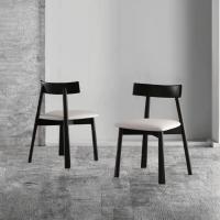China OEM Modern Ergonomic Leather Dining Chair FAS Grade Solid Wood Restaurant Hotel for sale