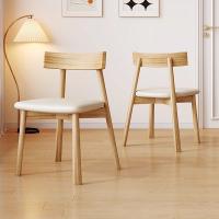 China OEM Modern Ergonomic Leather Dining Chair FAS Grade Solid Wood Restaurant Hotel for sale