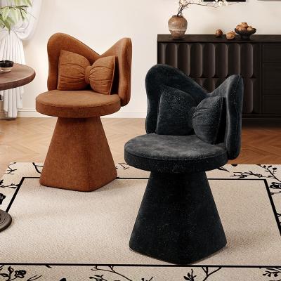 China Custom Swivel Vanity Chair for Makeup Salon Bedroom Living Room Accent Chair 360 Degree Rotation for sale