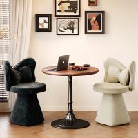 China Custom Swivel Vanity Chair for Makeup Salon Bedroom Living Room Accent Chair 360 Degree Rotation for sale