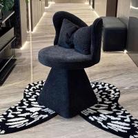 China Custom Swivel Vanity Chair for Makeup Salon Bedroom Living Room Accent Chair 360 Degree Rotation for sale