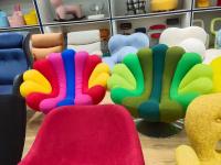 China OEM Ergonomic Scandinavian Design 360 Swivel Accent Chair Single Stainless Steel Base Leisure Sea Anemone Chair for sale