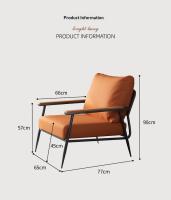 China Italian Style Single Seat Leisure Sofa Chair Ergonomic Tiger Chair with Cushion for Hotel Villa for sale