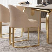 China Modern PU Leather Dining Chair with Metal Iron Frame for Restaurant Hotel Salon Use for sale