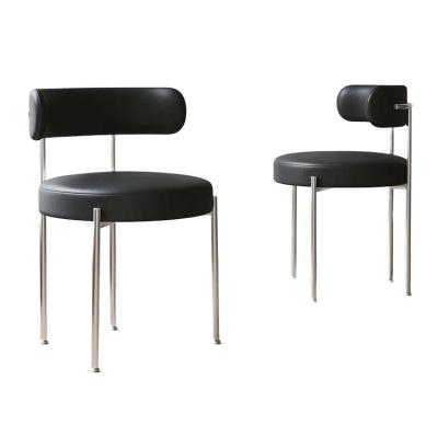 China Modern Luxury Fabric Dining Chair with Metal Legs Lamb Fleece PU Leather 7-30 Days Delivery for sale
