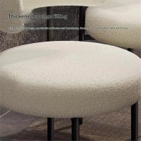 China Modern Luxury Fabric Dining Chair with Metal Legs Lamb Fleece PU Leather 7-30 Days Delivery for sale