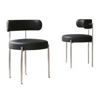 China Modern Luxury Fabric Dining Chair with Metal Legs Lamb Fleece PU Leather 7-30 Days Delivery for sale