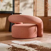 China Velvet Upholstered Accent Chair for Living Room Bedroom Single Armchair Sofa with Backrest Eco-Friendly Durable 80cm for sale
