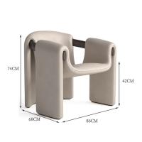 China Italian Style Modern Crab Design Accent Chair Velvet Leisure Stool for Living Room Bedroom Home Furniture for sale