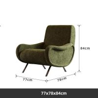 China Custom Modern Single Sofa Chair Chenille Velvet Fabric 304 Stainless Steel Frame Leisure Lounge Recliner Armchair for sale