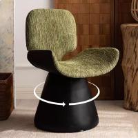 China Solid Wood Swivel Vanity Chair with High Elastic Sponge Cushion for Salon Home Office Bedroom for sale