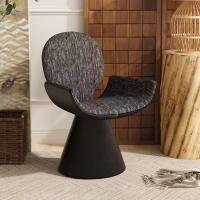 China Solid Wood Swivel Vanity Chair with High Elastic Sponge Cushion for Salon Home Office Bedroom for sale