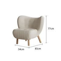 China Light Luxury White Lamb Fleece Single Sofa Chair with Sponge Filling for Living Room Hotel for sale