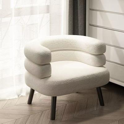 China Single Seat Lamb Fleece Fabric Lazy Sofa Chair Accent Leisure for Hotel Living Room Bedroom for sale