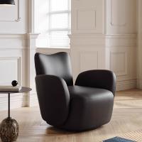 China Modern Single Lazy Sofa Chair 360 Degree Rotatable Swivel Fabric Accent Chair with Wooden Frame for Living Room for sale