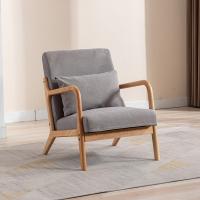 China Modern Fabric Single Seat Recliner Chair Leisure Chaise Lounge with Wooden Frame Space Saving Home Furniture for sale