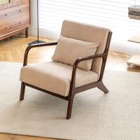China Modern Fabric Single Seat Recliner Chair Leisure Chaise Lounge with Wooden Frame Space Saving Home Furniture for sale