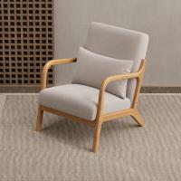 China Modern Fabric Single Seat Recliner Chair Leisure Chaise Lounge with Wooden Frame Space Saving Home Furniture for sale