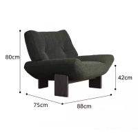 China Wholesale Retro Single Seat Accent Recliner Sofa Chair with Chenille Fabric and Ash Wood Legs for sale