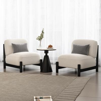 China Wholesale Lamb Fleece Fabric Single Leisure Sofa Chair with High-resilience Sponge for Bedroom for sale