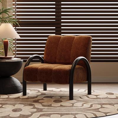 China Modern Chenille Velvet Accent Chair with Carbon Steel Frame for Living Room Bedroom for sale