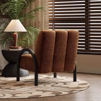 China Modern Chenille Velvet Accent Chair with Carbon Steel Frame for Living Room Bedroom for sale