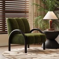 China Modern Chenille Velvet Accent Chair with Carbon Steel Frame for Living Room Bedroom for sale