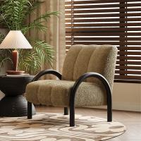 China Modern Chenille Velvet Accent Chair with Carbon Steel Frame for Living Room Bedroom for sale