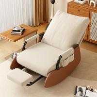 China Single Foldable Rocking Recliner Sofa Chair with Footrest Corduroy Cover Eco-Friendly Design for Living Room Balcony for sale