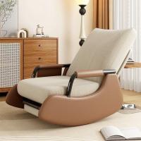 China Single Foldable Rocking Recliner Sofa Chair with Footrest Corduroy Cover Eco-Friendly Design for Living Room Balcony for sale