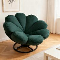 China Creative Flower Shaped Modern Eco-Friendly Accent Sofa Chair for Bedroom Balcony Dining Lazy Leisure Rotating Recliner Lounge Single for sale