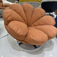 China Creative Flower Shaped Modern Eco-Friendly Accent Sofa Chair for Bedroom Balcony Dining Lazy Leisure Rotating Recliner Lounge Single for sale
