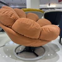 China Creative Flower Shaped Modern Eco-Friendly Accent Sofa Chair for Bedroom Balcony Dining Lazy Leisure Rotating Recliner Lounge Single for sale