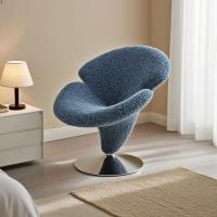 China Eco-Friendly Fabric Swivel Flower Accent Chair 360 Degree for Living Room Bedroom Apartment School Use for sale