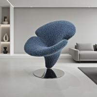 China Eco-Friendly Fabric Swivel Flower Accent Chair 360 Degree for Living Room Bedroom Apartment School Use for sale