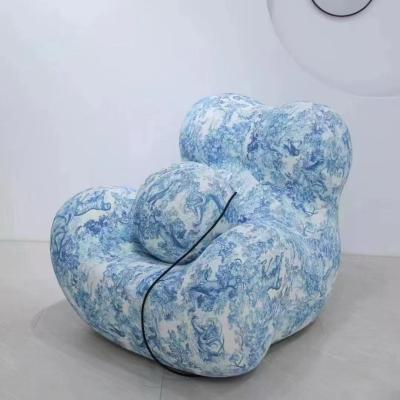 China Modern Striped Fabric Accent Chair Single Seat Recliner with Durable Eco-Friendly Material for Living Room for sale