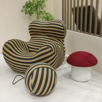China Modern Striped Fabric Accent Chair Single Seat Recliner with Durable Eco-Friendly Material for Living Room for sale