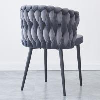 China Woven Upholstered Backrest Dining Chair for Hotel Banquet Events 50cm Seat Height for sale