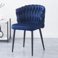 China Woven Upholstered Backrest Dining Chair for Hotel Banquet Events 50cm Seat Height for sale