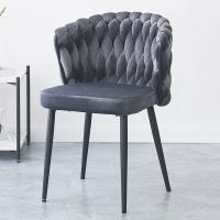 China Woven Upholstered Backrest Dining Chair for Hotel Banquet Events 50cm Seat Height for sale